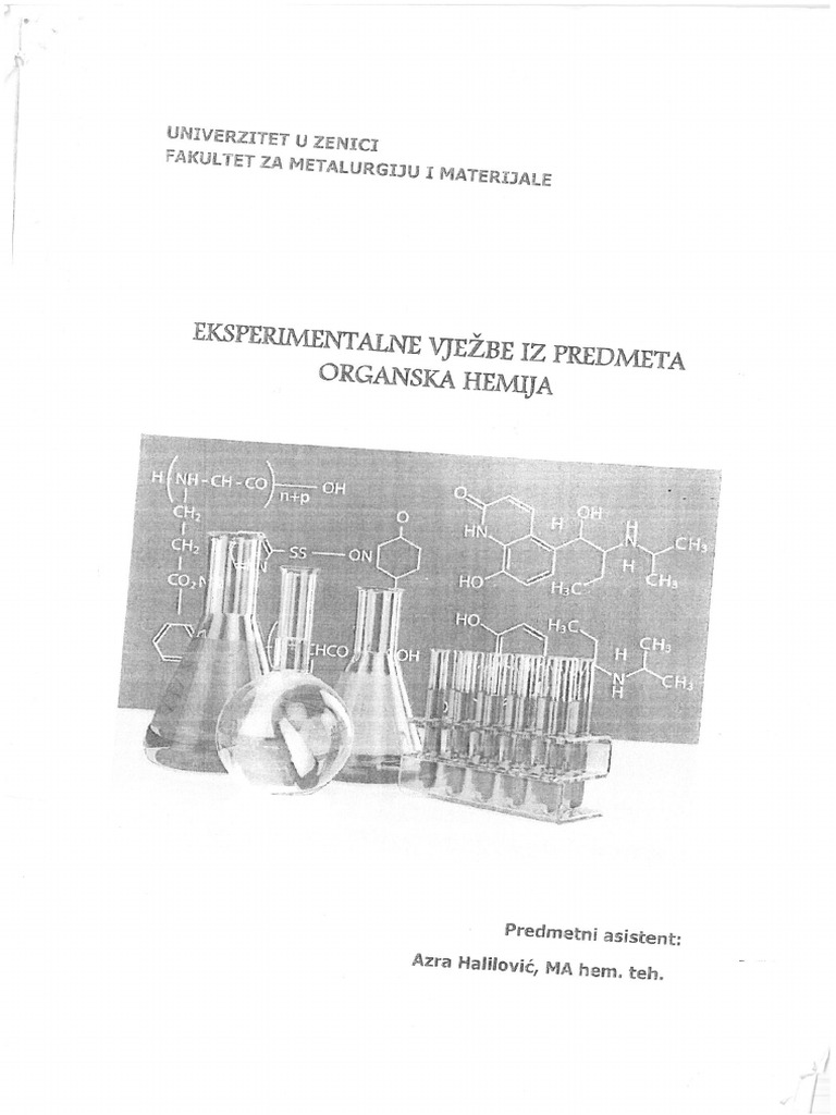 Eksperimentalne Vjezbe Iz Organske Hemije | PDF