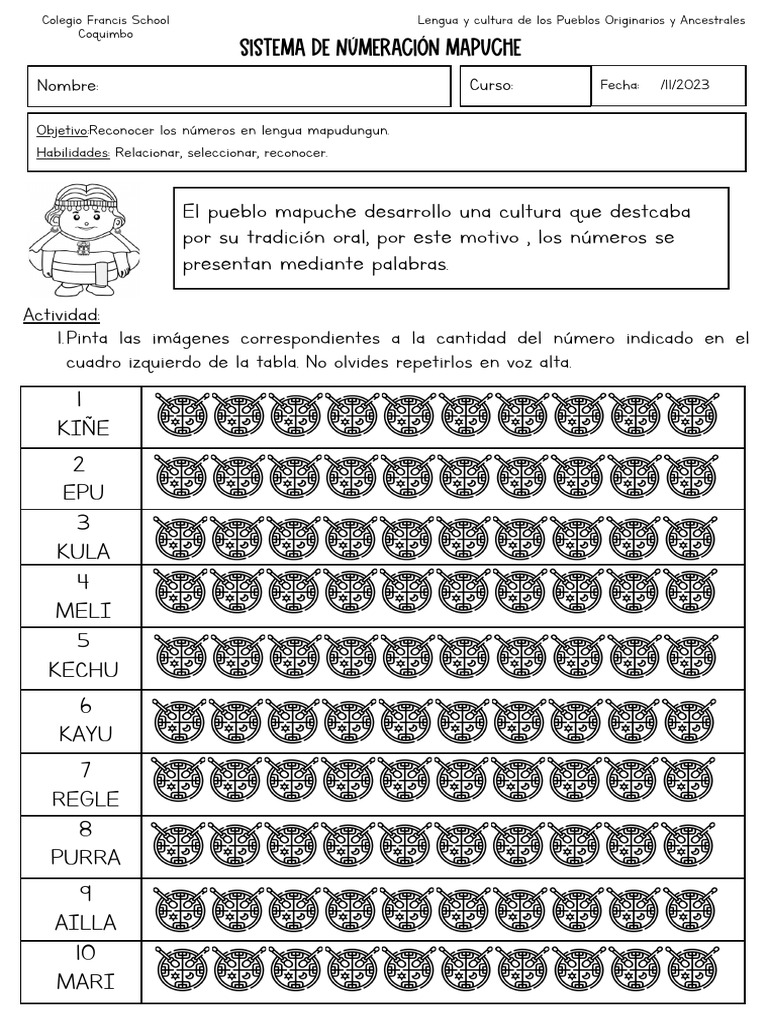 Números en Mapudungun | PDF