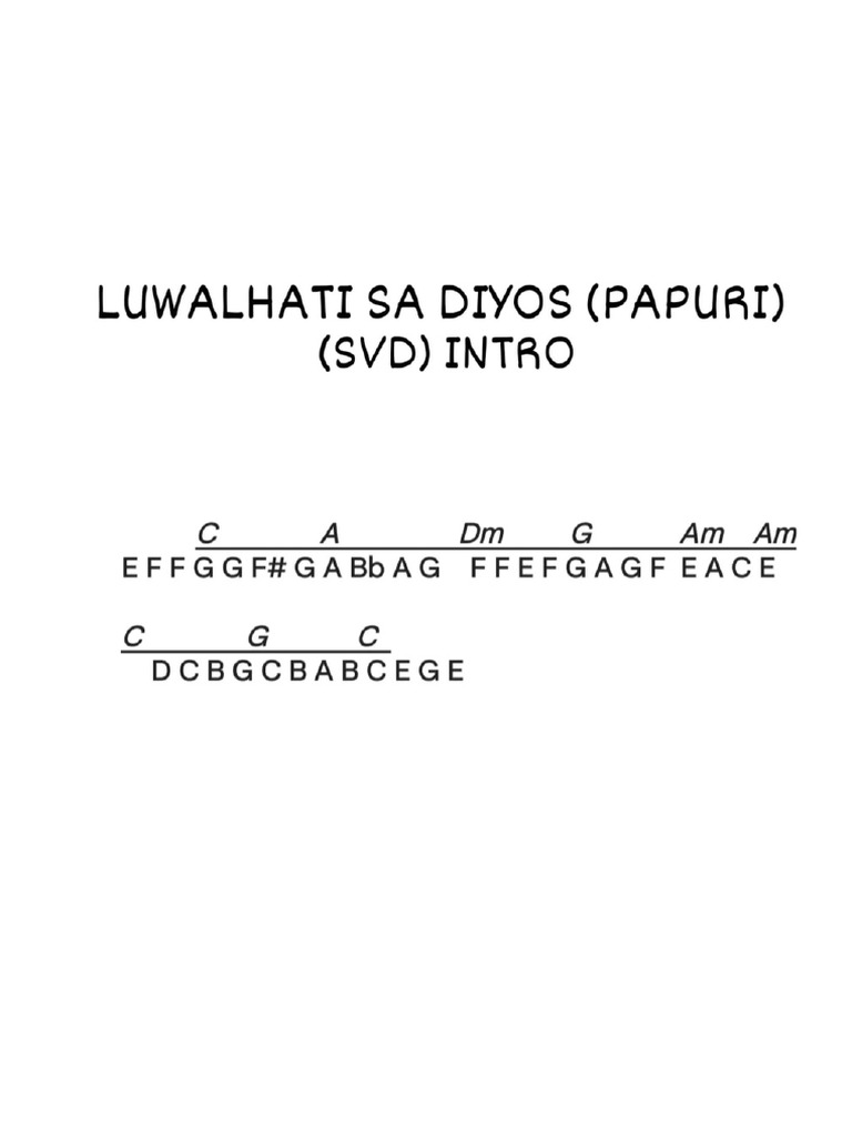 Luwalhati Sa Diyos SVD Intrk | PDF