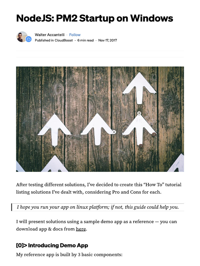 NodeJS - PM2 Startup On Windows | PDF