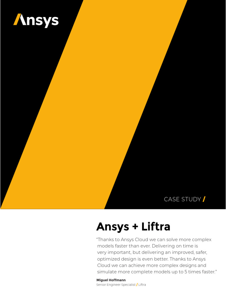 Ansys Case Study Liftra | PDF | Crane (Machine) | Wind Turbine