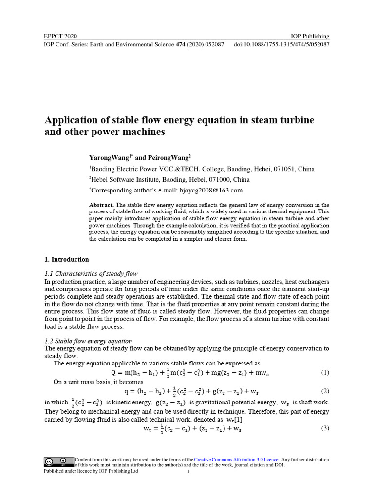 Steady Flow Device Example | PDF | Steam | Enthalpy