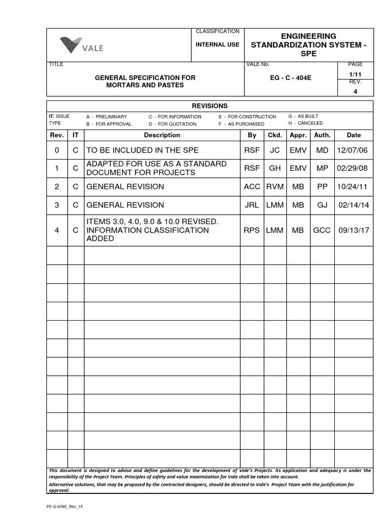 EG-C-404E Mortars Pastes Rev 4 | PDF | Concrete | Mortar (Masonry)