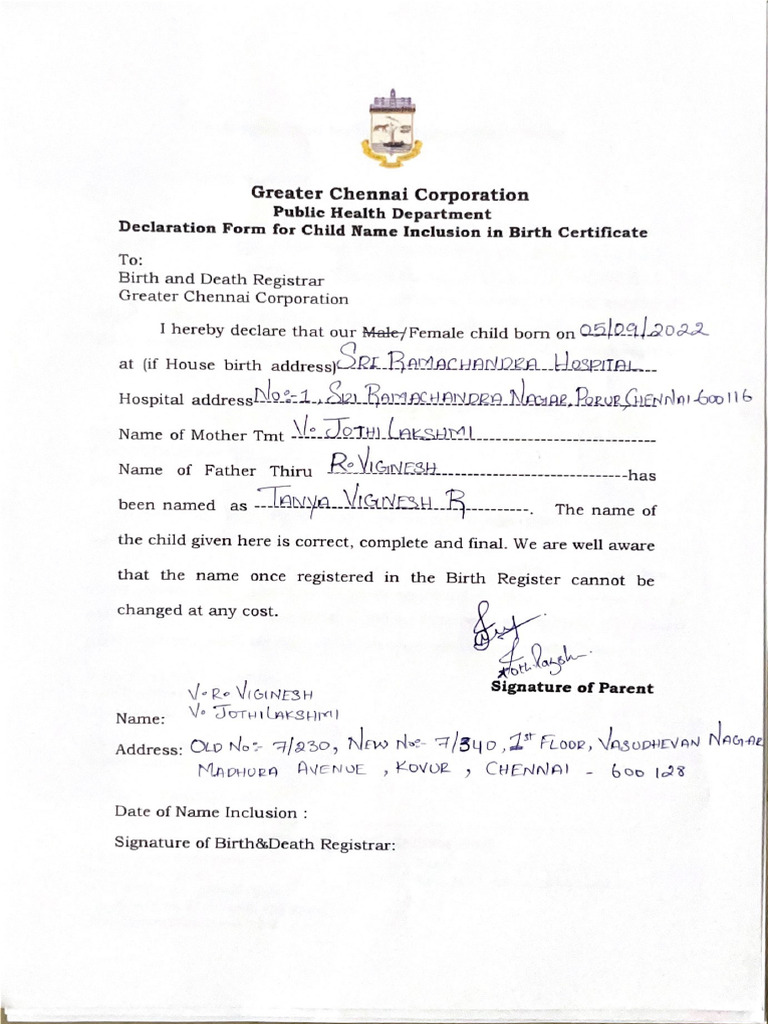 Greater Chennai Corporation | PDF