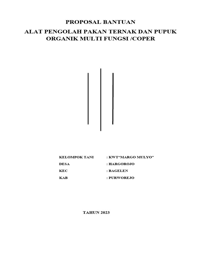 Proposal Alat Pakan Ternak 2023 | PDF