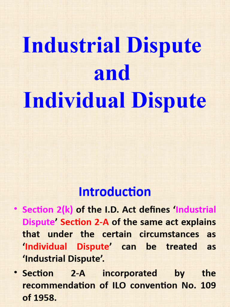 Industrial vs Individual Disputes Explained | PDF | Employment | Tribunal