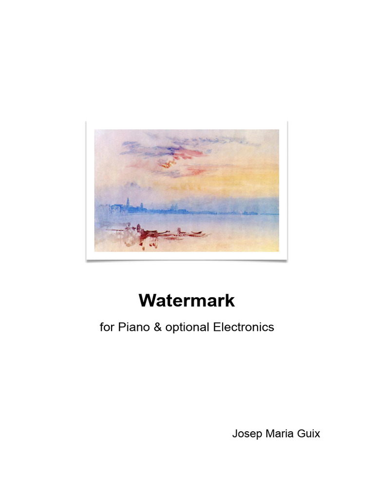 Marca de Agua - Joseph Brodsky | PDF | Composiciones Musicales ...