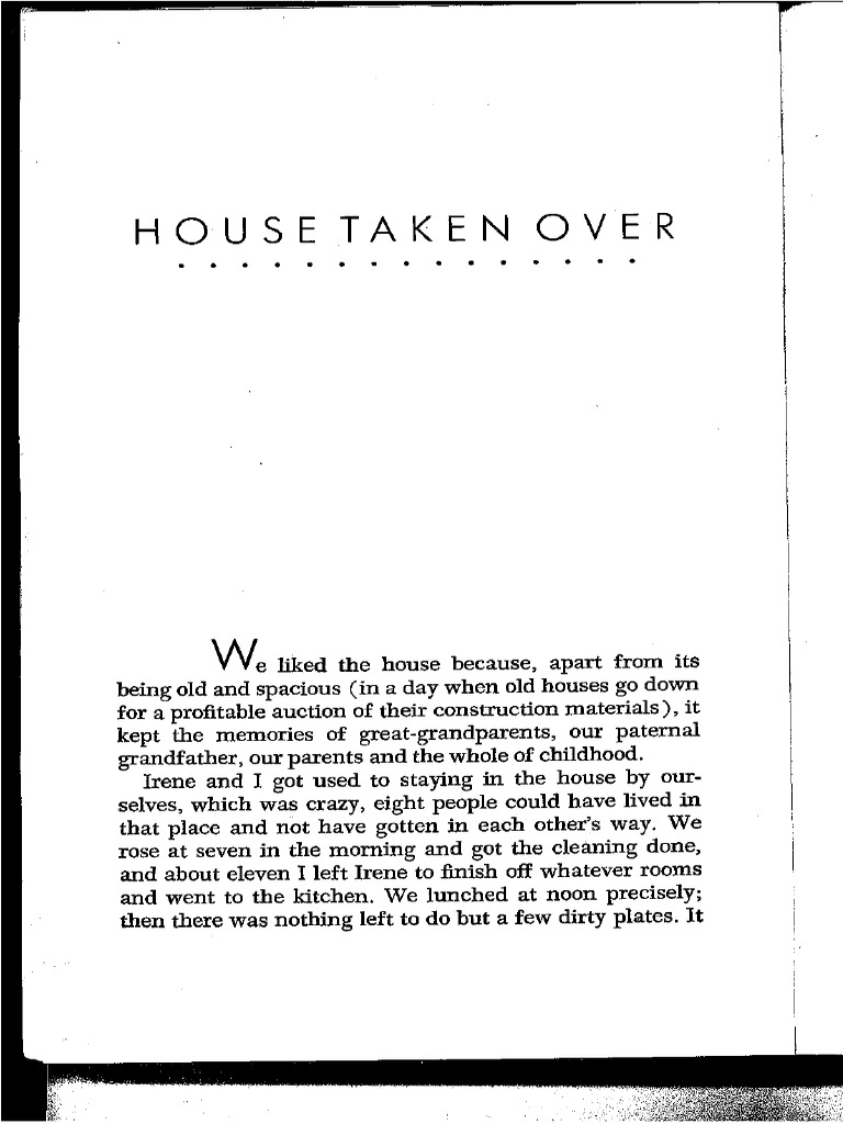 House Taken Over | PDF
