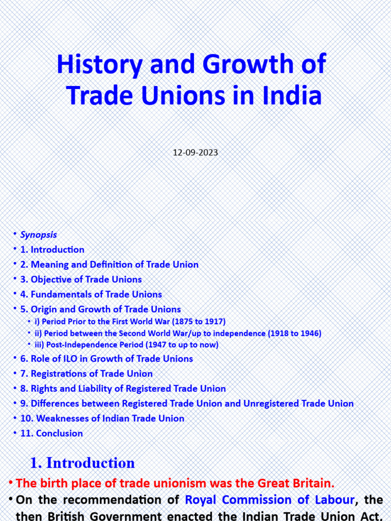 Owth of Unions | PDF | International Labour Organization | Trade Union