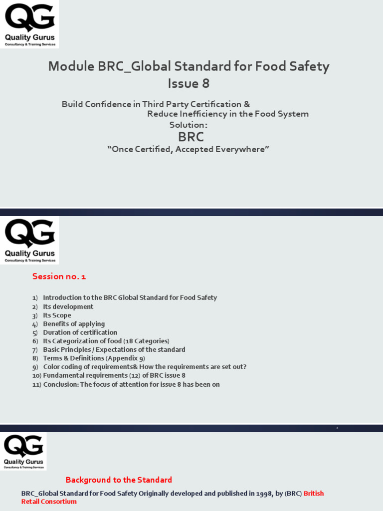 Awareness - BRC 8 | PDF