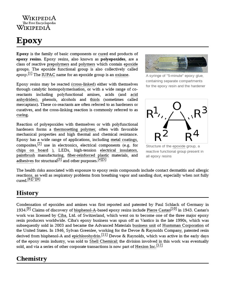 Epoxy | PDF | Epoxy | Physical Sciences