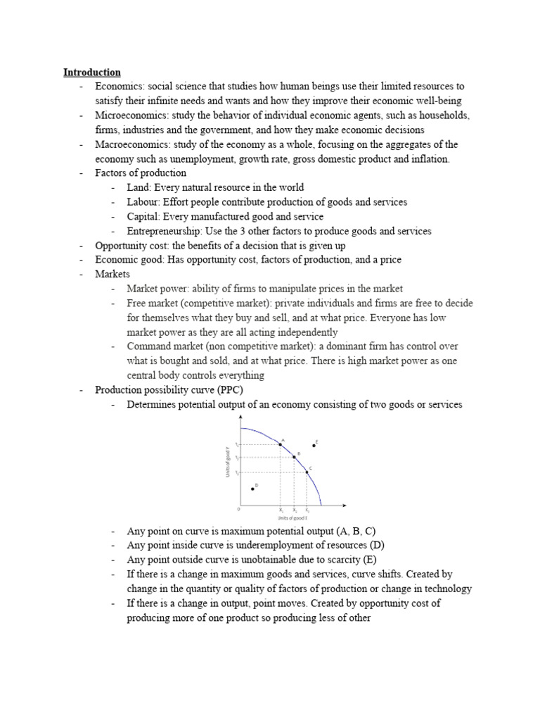 Microeconomics Notes | PDF | Demand | Elasticity (Economics)