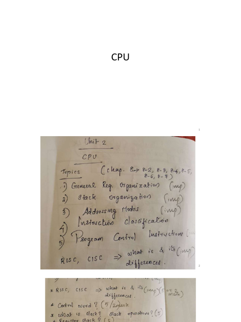 Coa Mod 2 Download Free Pdf Central Processing Unit Computer
