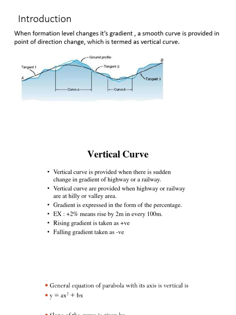 Vertical Curve | PDF | Tangent | Geometric Shapes
