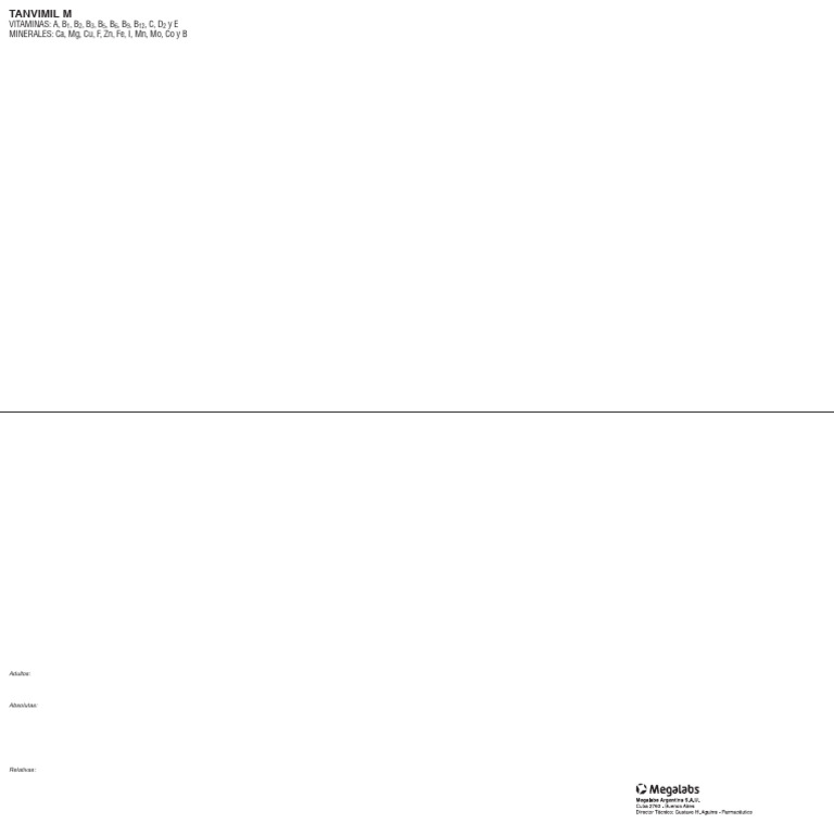 Tanvimil M: Vitaminas y Minerales Esenciales | PDF | Metabolismo | Calcio