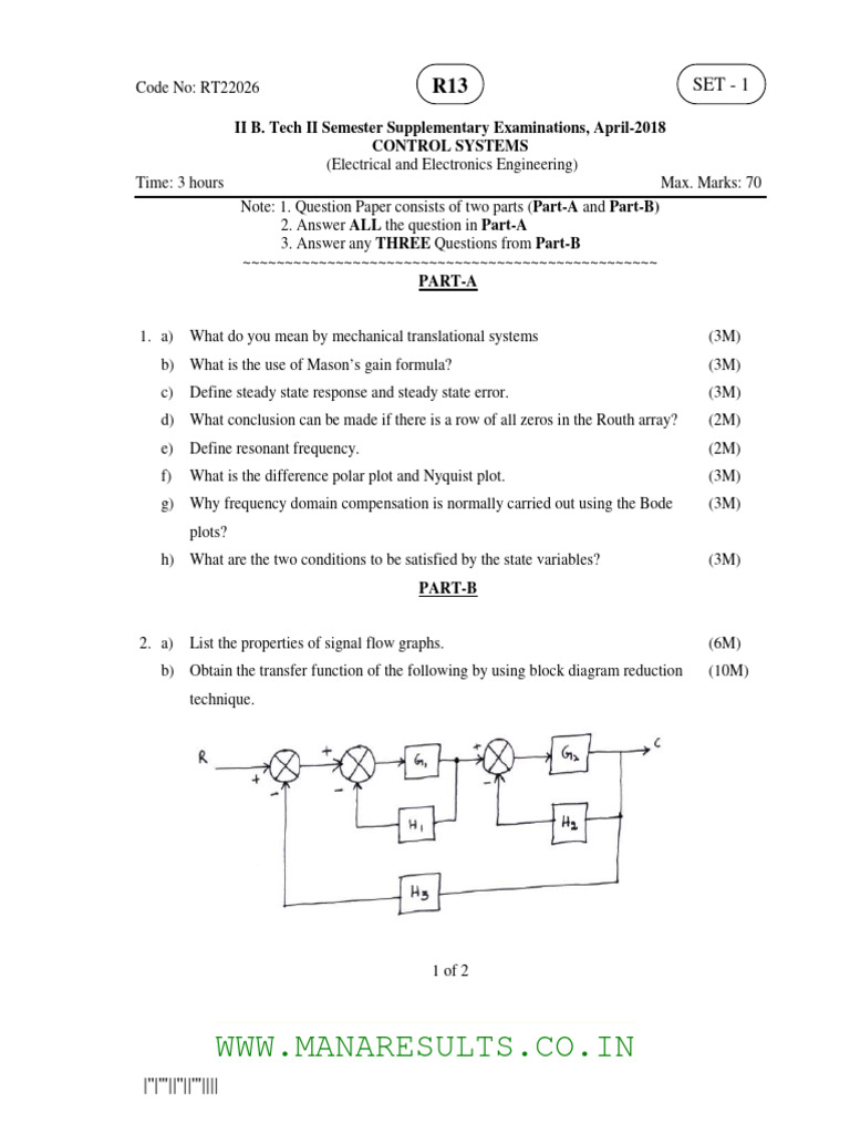 CS QP | PDF | Control Theory | Feedback