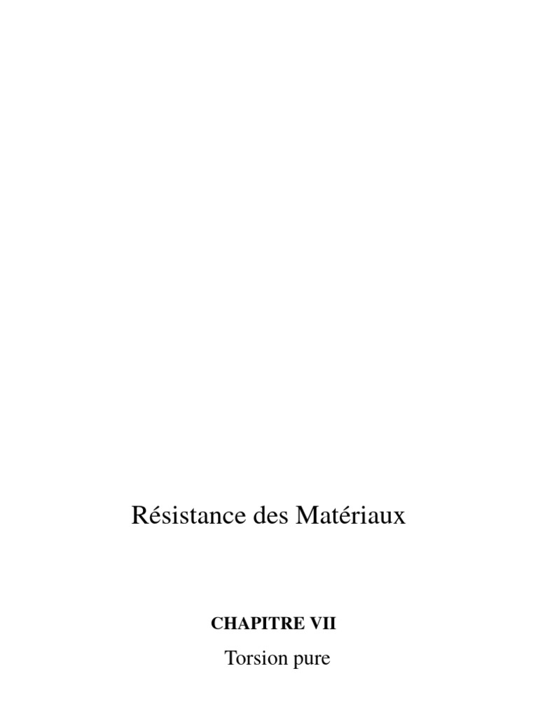 RDM Chap 7 | PDF | Résistance des matériaux | Contrainte de cisaillement