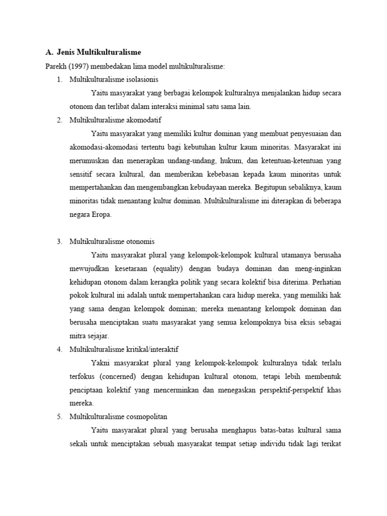 Contoh Multikultural | PDF