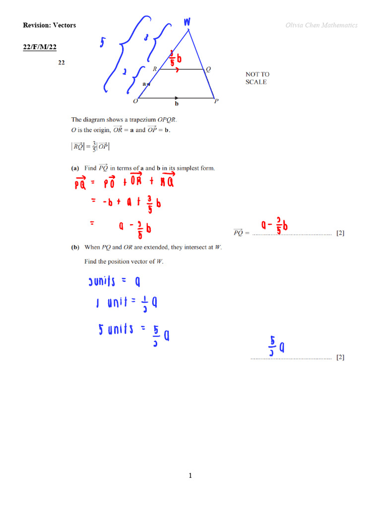 Revision Notes on Vectors | PDF