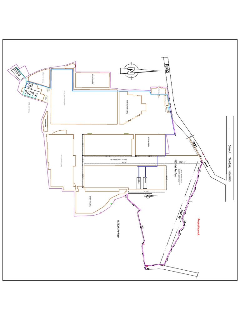 Proposed Titas Gas Line Diagram - DWG Update-Model | PDF