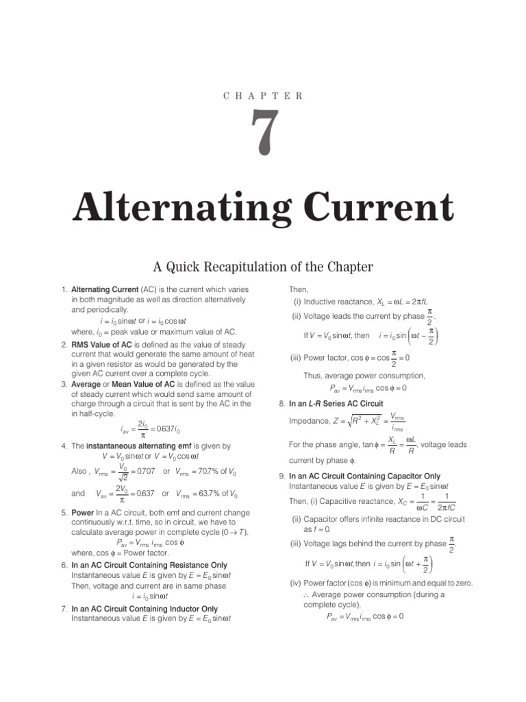 Alternating Current | PDF