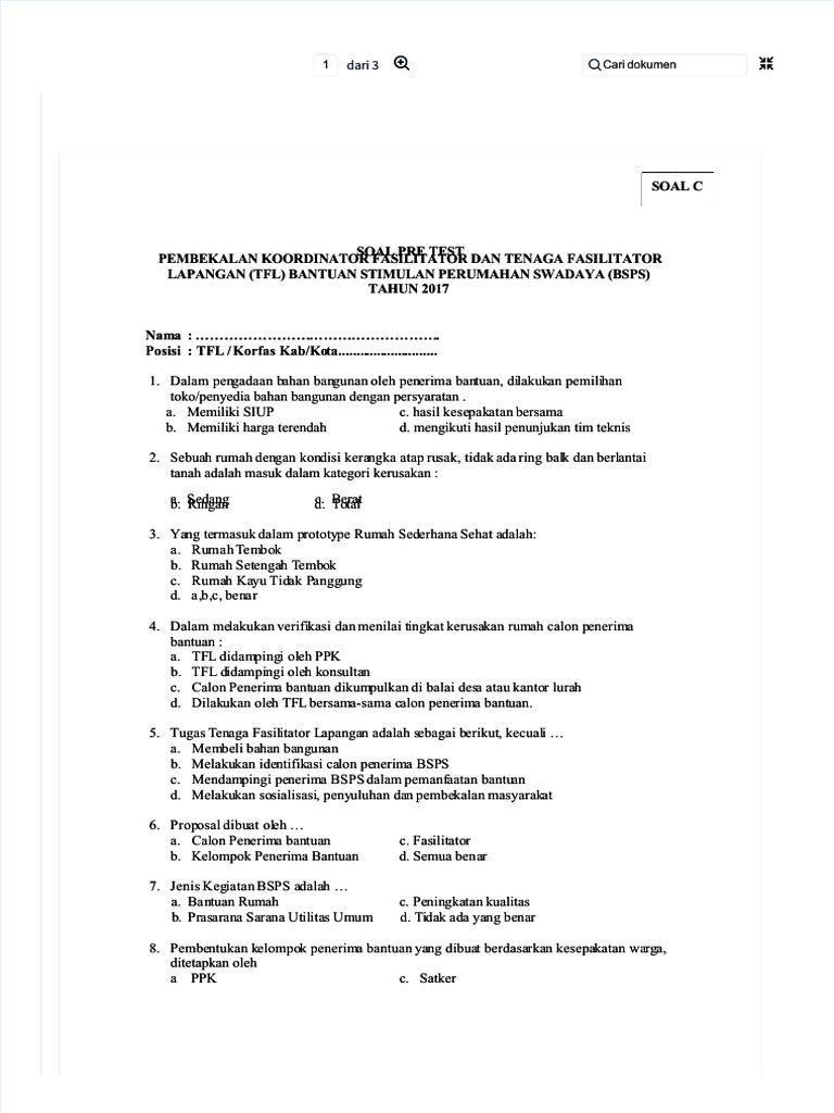 PDF Soal Bsps Compress | PDF