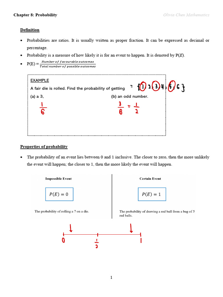 Chapter 8 - Probability (Ex 1 - Ex 2) Answers | PDF | Probability | Numbers
