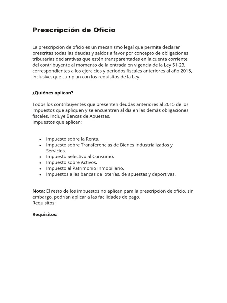 Ley 51-23 Explicacion Dgii | PDF