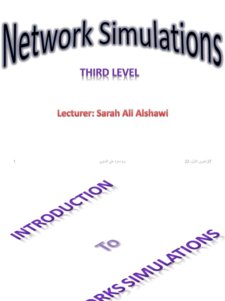 Networks Simulations Sarah Ali Alshawi | PDF