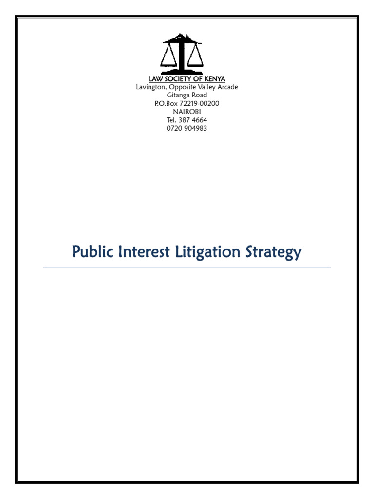 Public Interest Litigation Strategy | PDF | Class Action | Lawsuit