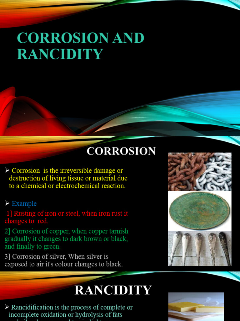 Corrosion and Rancidity Pratyush Gupta PPTX - in | PDF