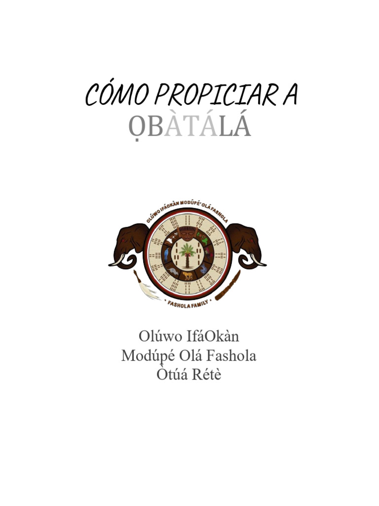 Cómo Propiciar A Obàtálá | PDF