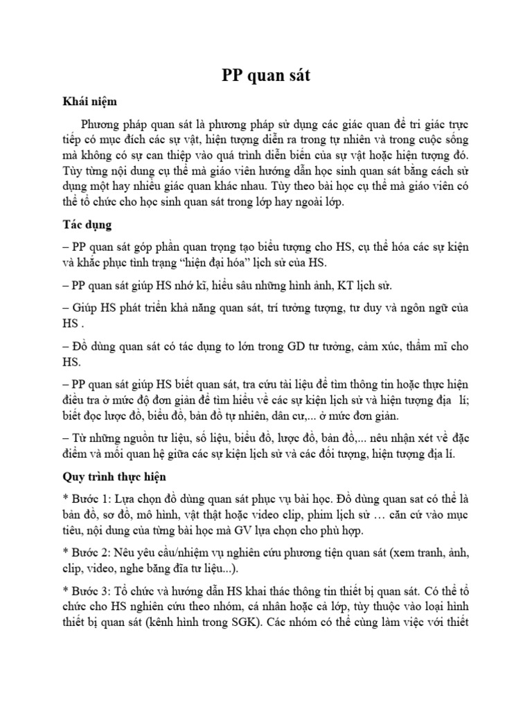 PP Quan Sát | PDF