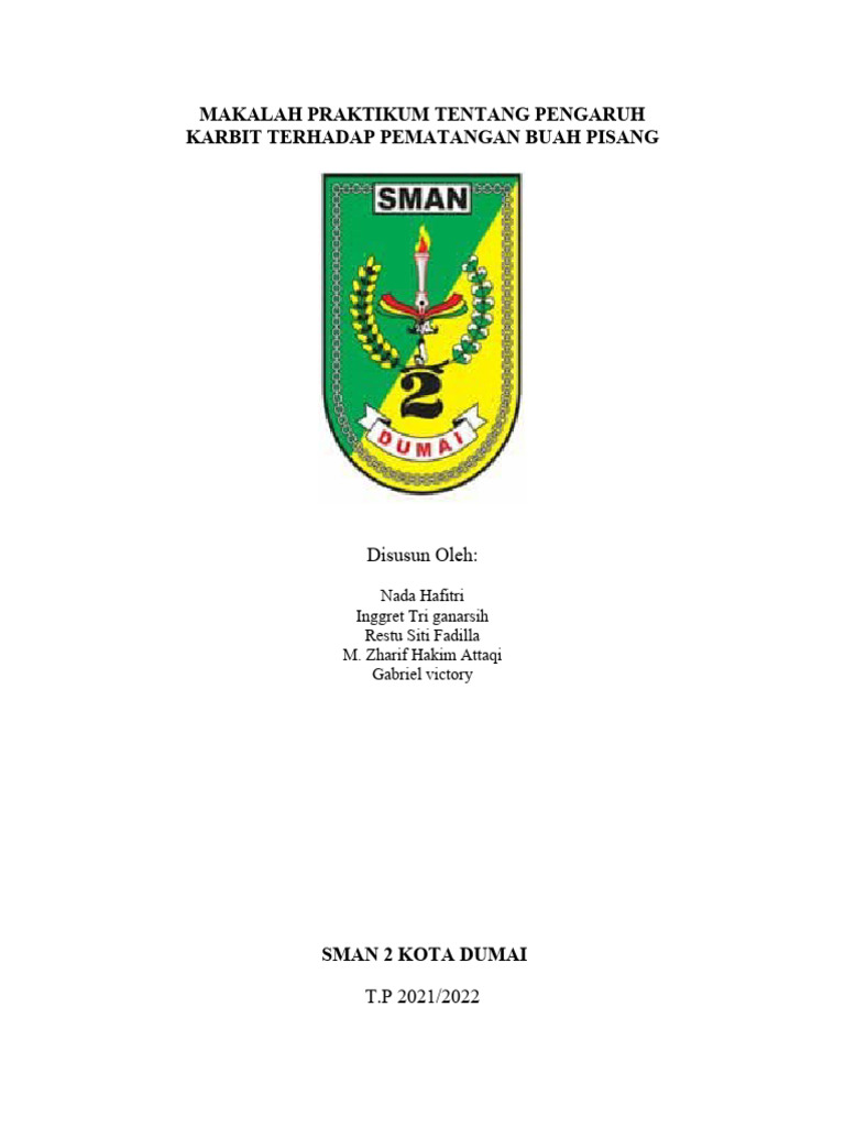 Pengaruh Karbit pada Pematangan Pisang | PDF