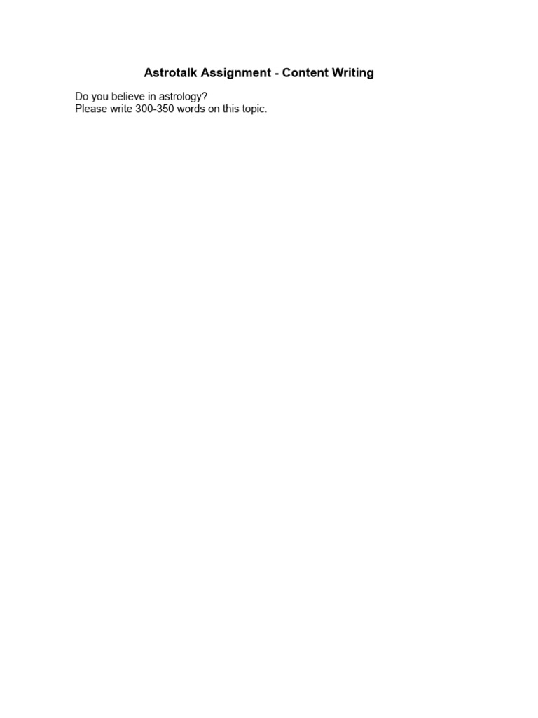 Belief in Astrology Essay | PDF