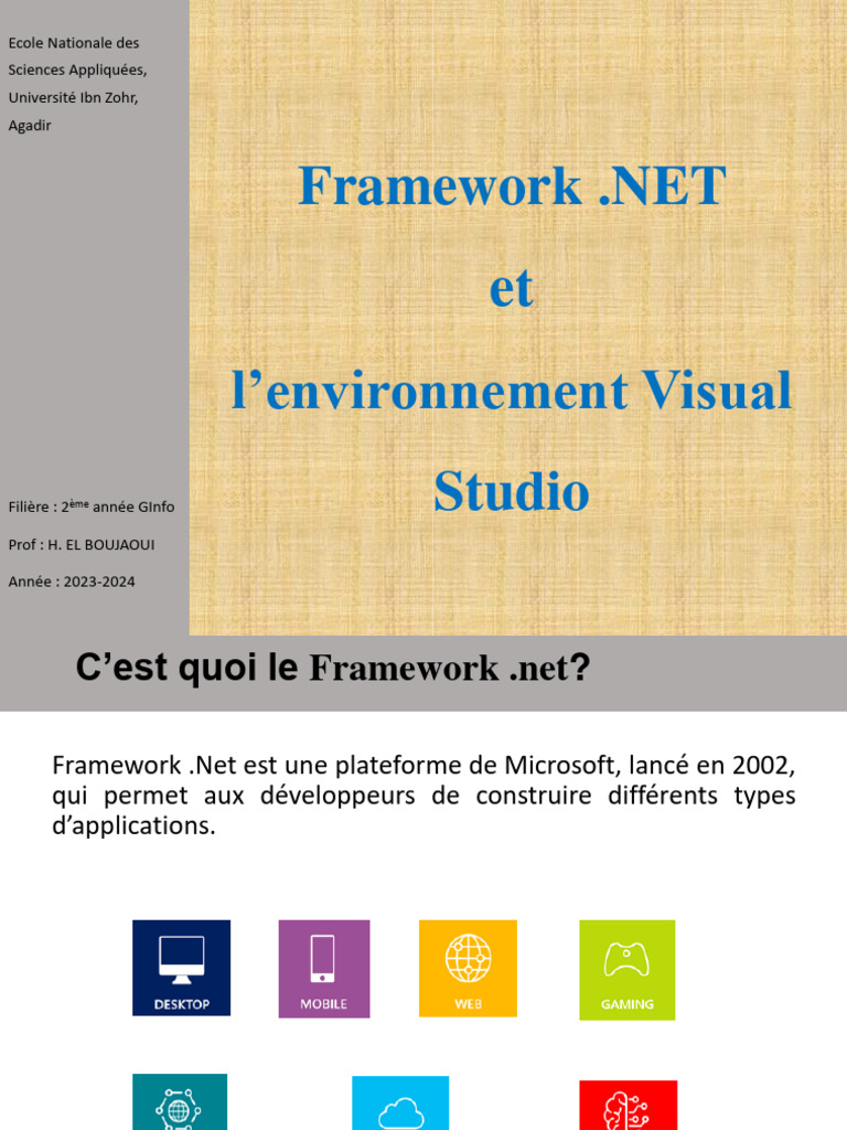 Introduction au Framework .NET | PDF | C# (Langage de programmation ...