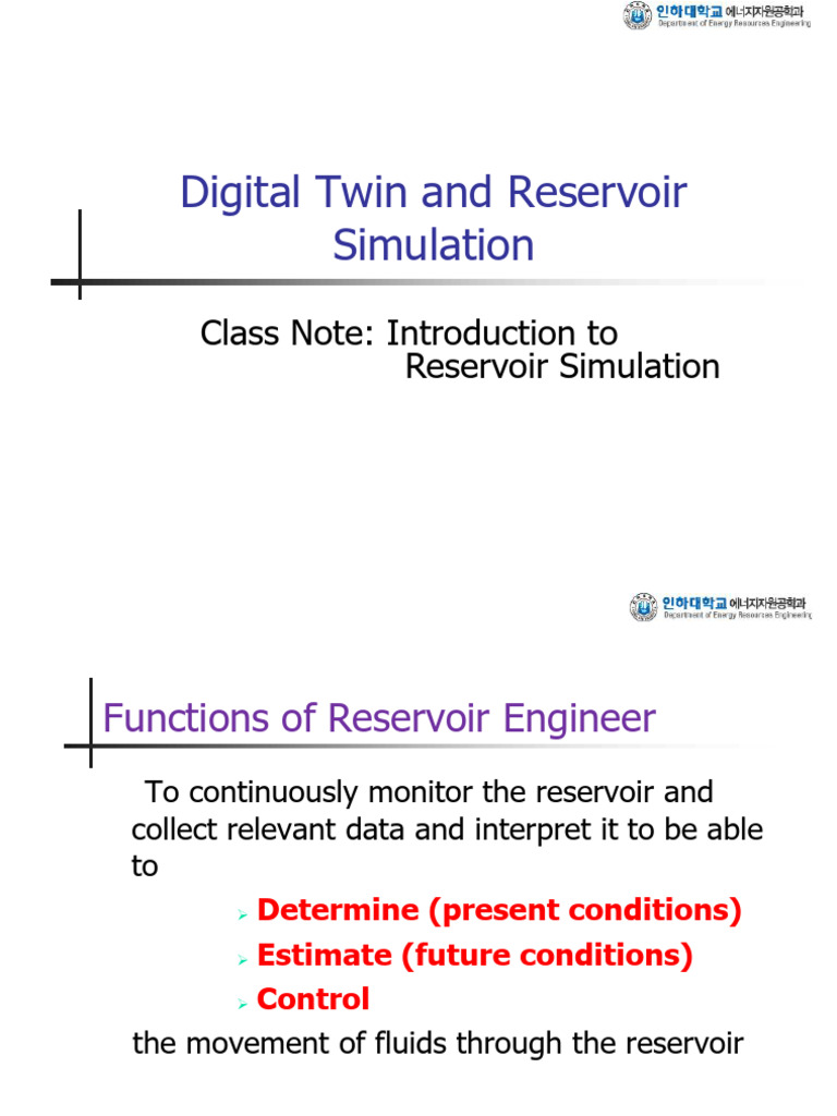 Reservoir Sim Intro CN1 2023 | PDF