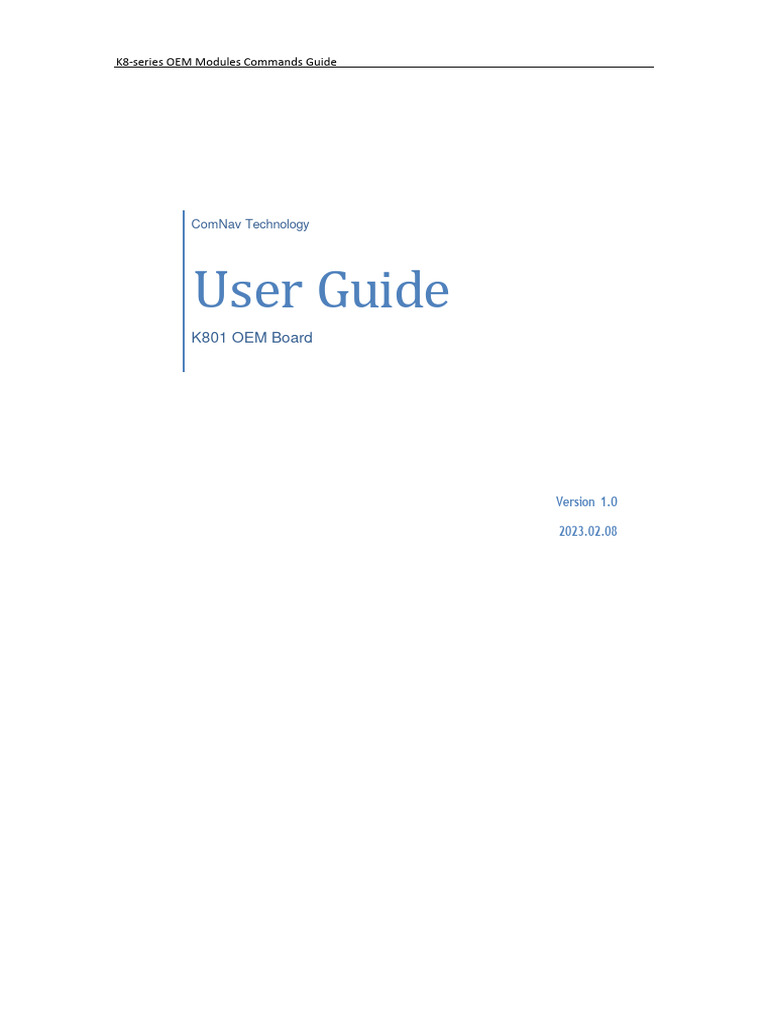 K801 Command Quick Referance - V20230208 | PDF