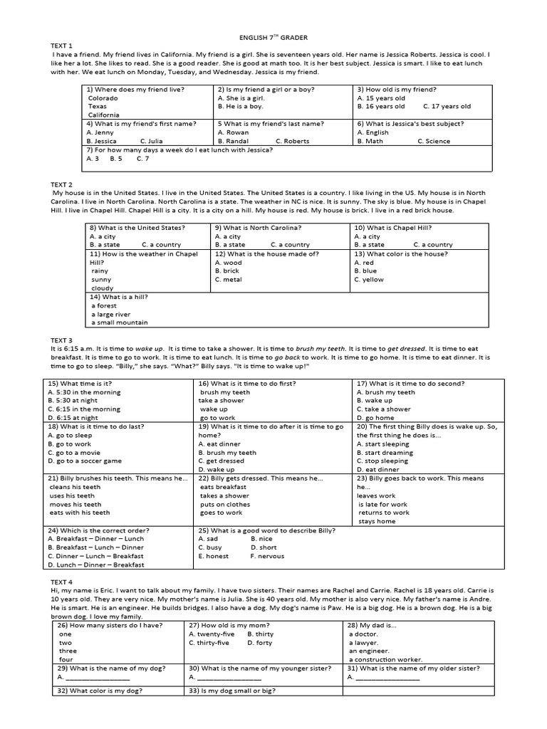 Reading Text 1# I Have A Friend | PDF