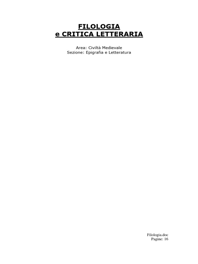 Filologia | PDF