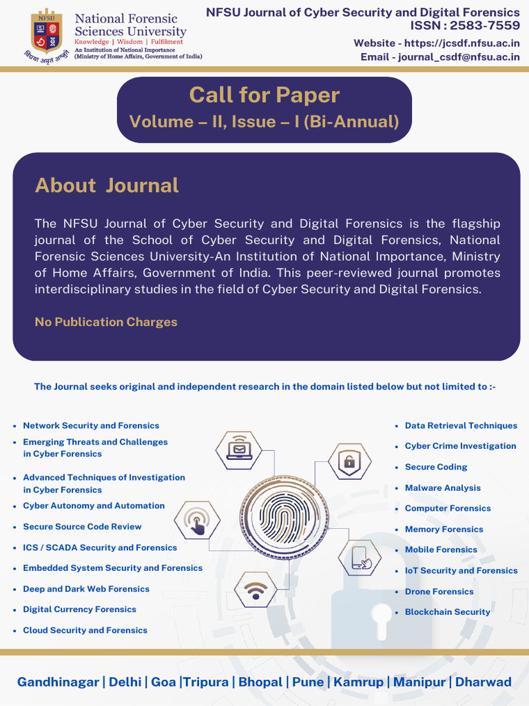 Call For Paper NFSU V2 I1 | PDF | Computer Forensics | Digital Forensics