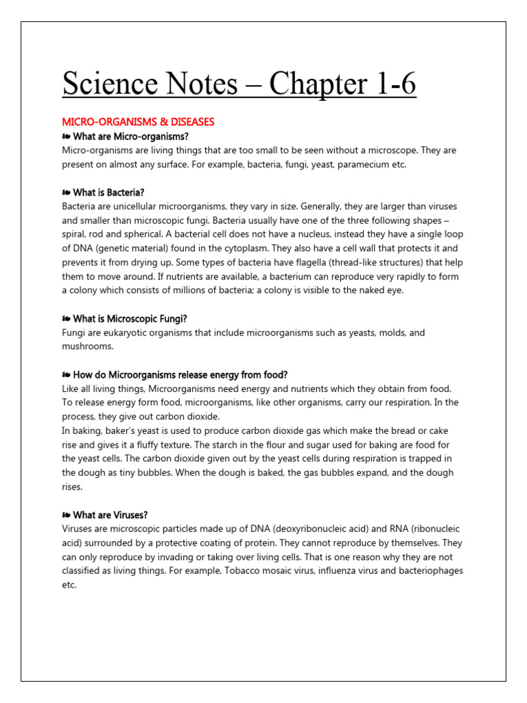 Science Notes - Chapter 1-6 (FINAL) | PDF Science Notes - Chapter 1-6 (FINAL) | PDF