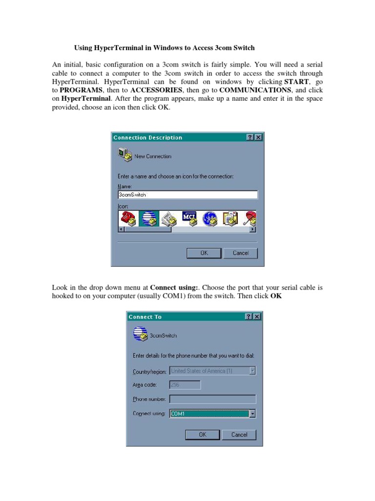 How To Configure A 3COM Switch | PDF | Command Line Interface | Login