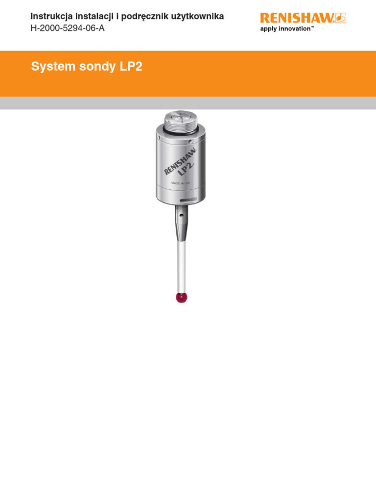 Instrukcja Instalacji I Podrcznik Uytkownika System Sondy LP2 | PDF