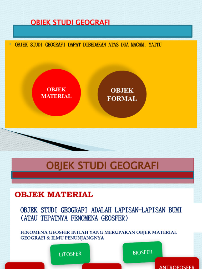 Objek Studi Geografi | PDF | Ilmu Sosial | Sains & Matematika