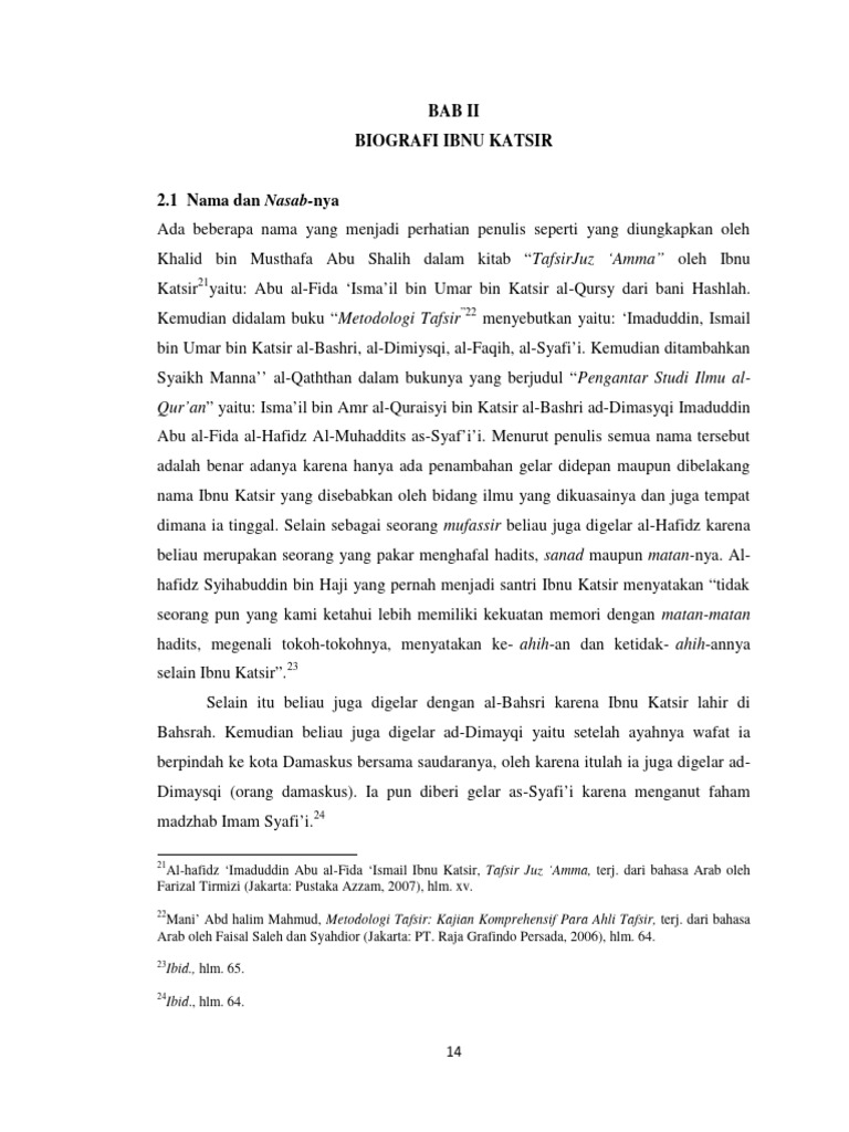 Biografi Ibnu Katsir | PDF | Agama & Spiritualitas | Klasik