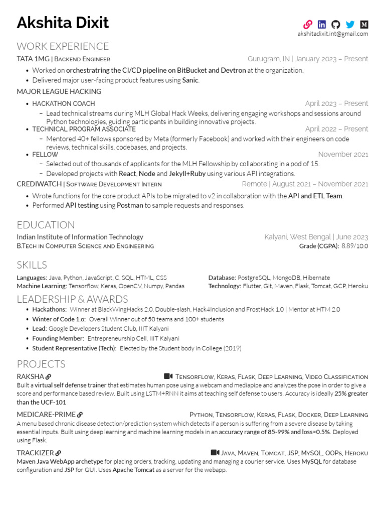 Akshita Dixit: Work Experience | PDF | Application Software | Computer ...