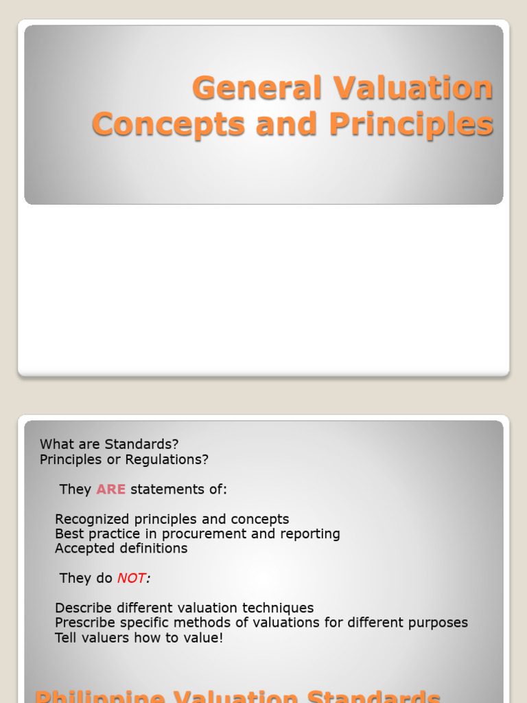 General Valuation Concept & Principle | PDF