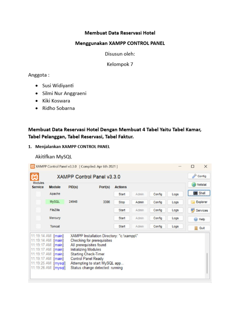 Membuat Data Reservasi Hotel | PDF