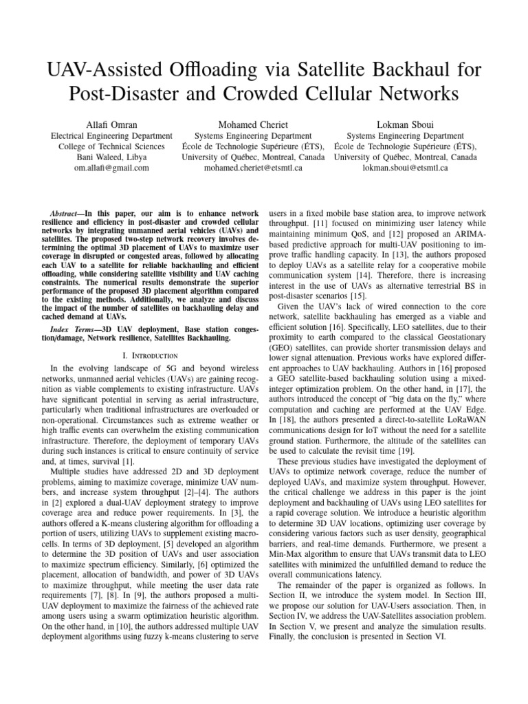 Uav Assisted Offloading Download Free Pdf Signal To Noise Ratio